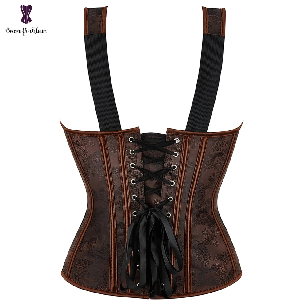 Uaang Womens Retro Steampunk Corset Vest Sexy Gothic Overbust Corset