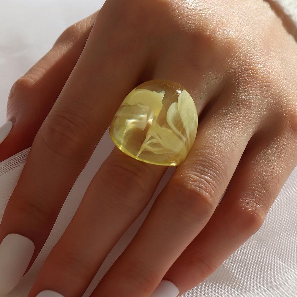 JELLY COLOR IRREGULAR TRANSPARENT RINGS