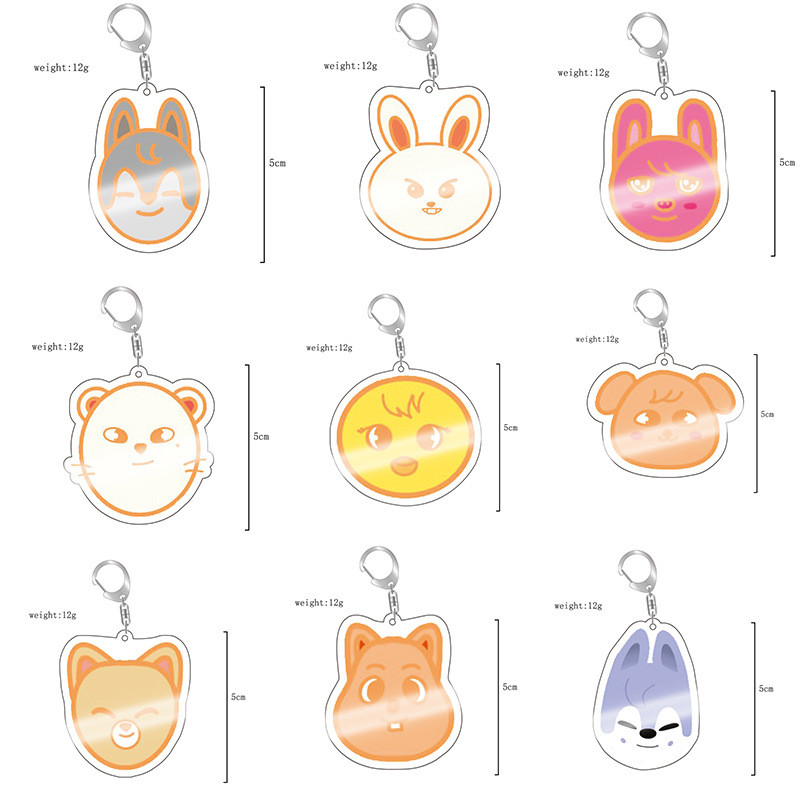 Stray Kids SKZOO Cute Face Acrylic Keychain