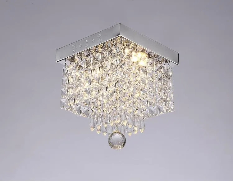 Square simple aisle living room LED ceiling crystal lamp balcony ...