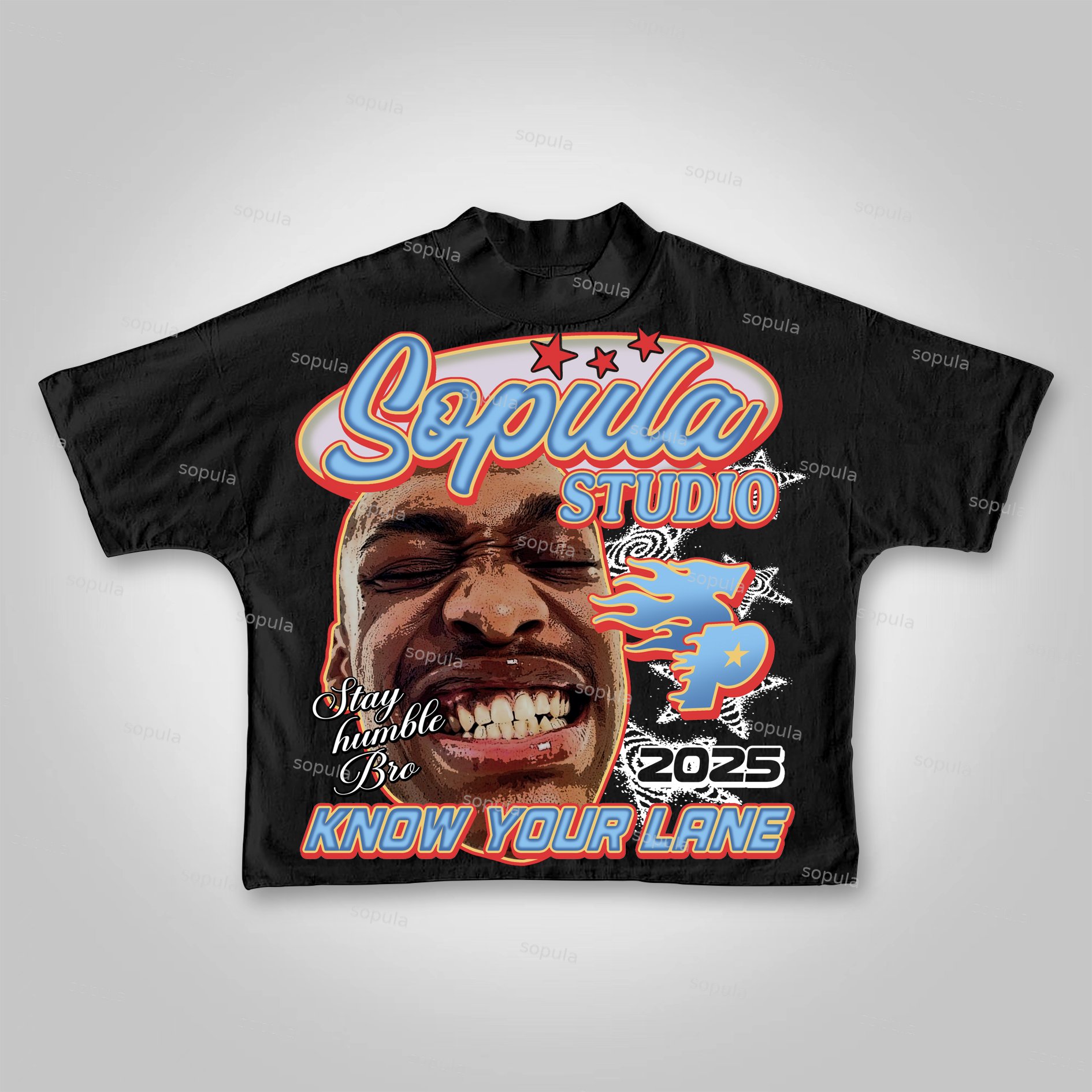 Sopula 2025 Stay Humble, Bro Vintage Street Head Graphic Cropped T ...