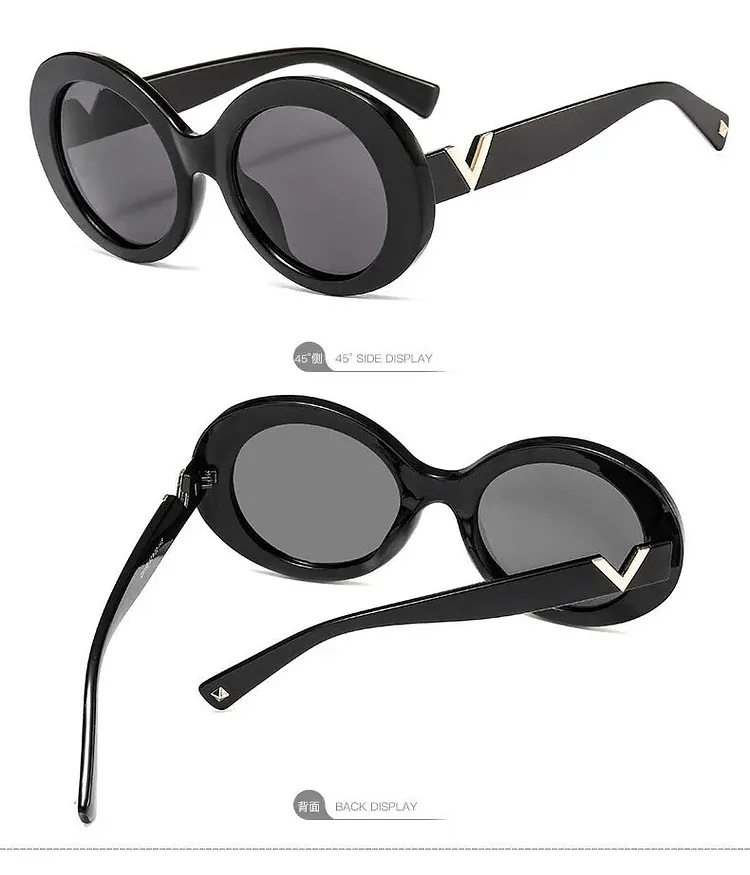 WHO CUTIE New Clout Goggles Oval Sunglasses Men Women 2023 Brand Design ...