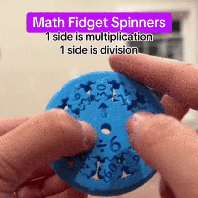 Math Facts Fidget Spinners