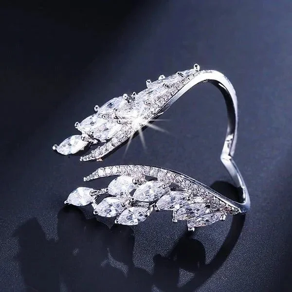 Angel Wings Diamond Bracelet and Ring Set