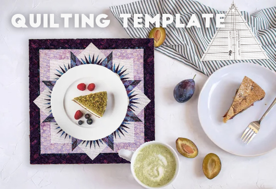 Grid Wedge Star Quilt Ruler - Template + Instructions Included