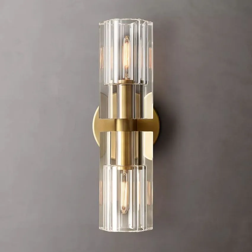 lambert Double Head K9 Crystal Linear Wall Sconce Modern Wall Lamp Vjlight