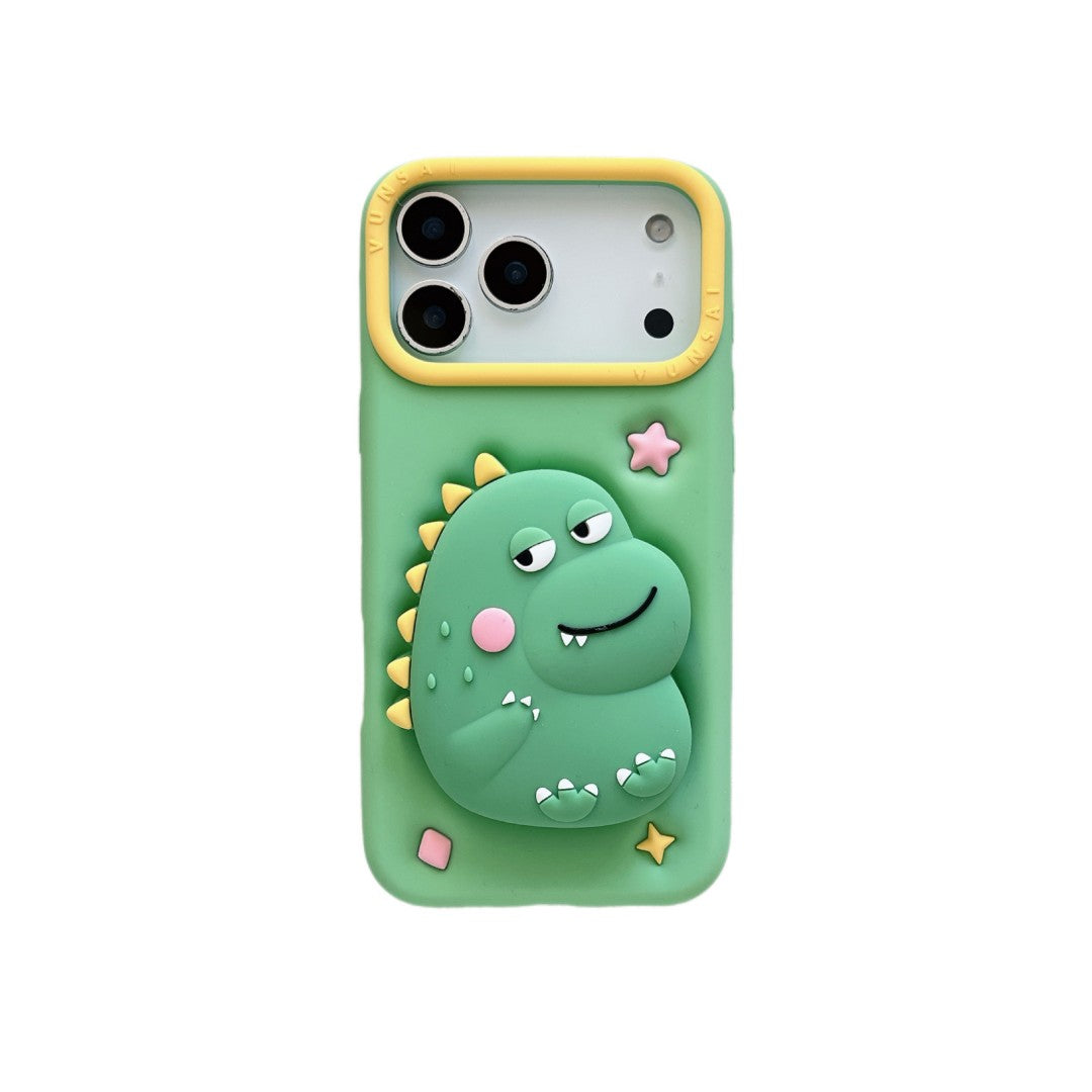 Cheeky Dinosaur Stand Silicone iPhone Case