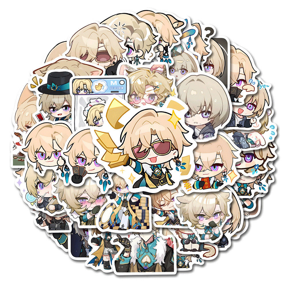 Honkai Star Rail Merch Character Stickers Aventurine 49 Pieces