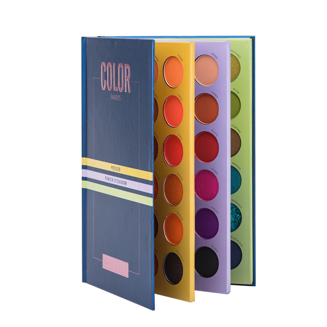72-Color Book Eyeshadow Palette for Makeup Artists