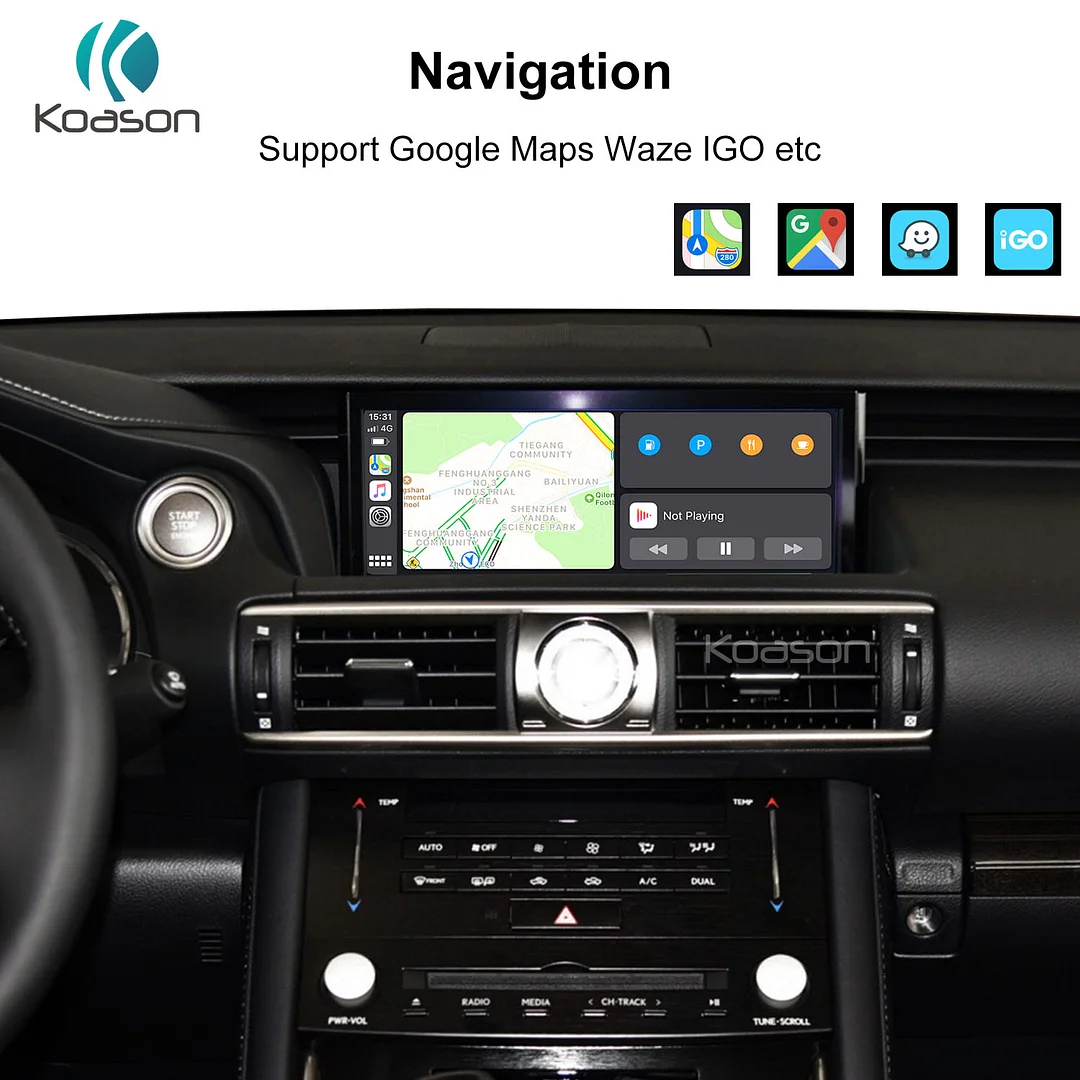 koason Wireless Apple CarPlay Android Auto box for Lexus LS ES NX IS LC ...