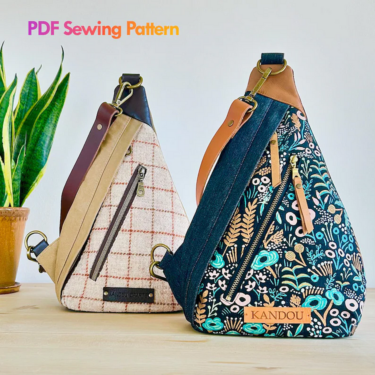Finn Sling Bag Sewing Pattern Template - With Tutorial