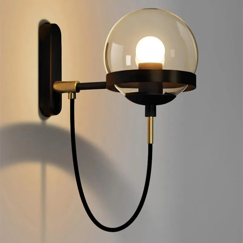 Nordic glass ball magic bean wall lamp creative dining room bedroom ...