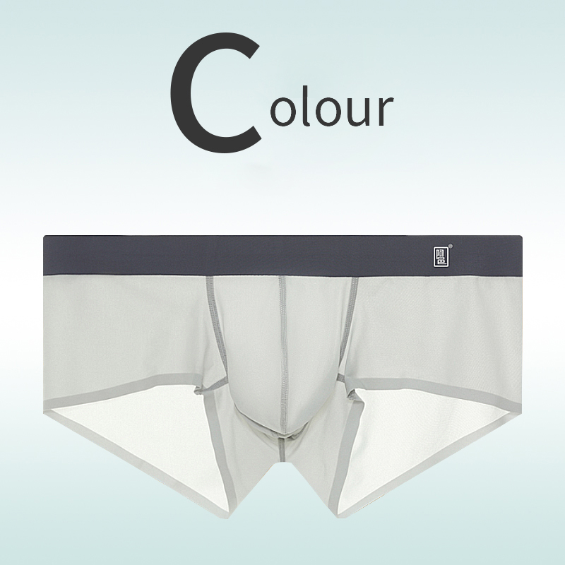 Ice Silk Seamless Transparent Ultra-Thin Boxer Briefs
