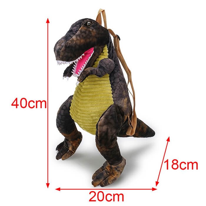 3D Dinosaur Backpack for Kids Plush Dinos Figure Toy Bags
