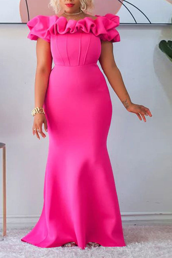 Stringy Selvedge Design Stylish Fishtail Maxi Dress