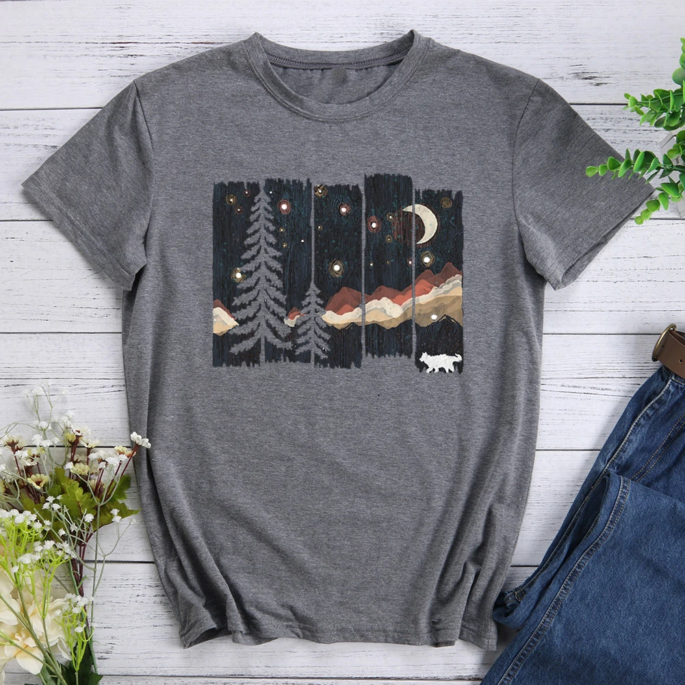 HMD Starry Night in Mountains Hiking Tee-06411