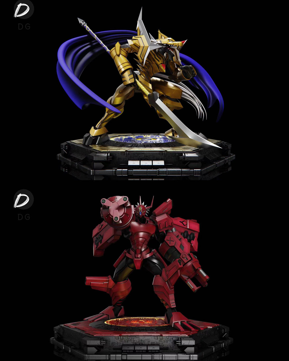 CresGarurumon & BlitzGreymon - Digimon Resin Statue - dg-Studio [Pre-Order]