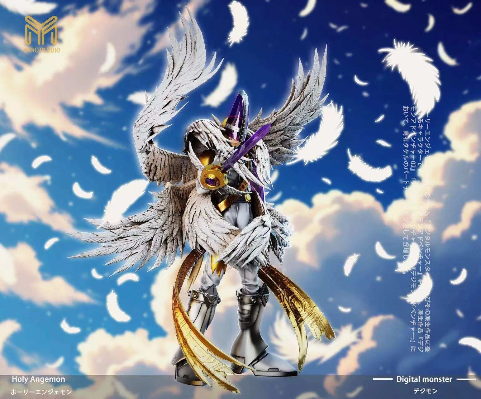Small & Plus Scale Holy Angemon - Digimon Resin Statue - My-Studio