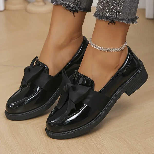 Schicke Plateau-Loafer mit Schleife Knoten