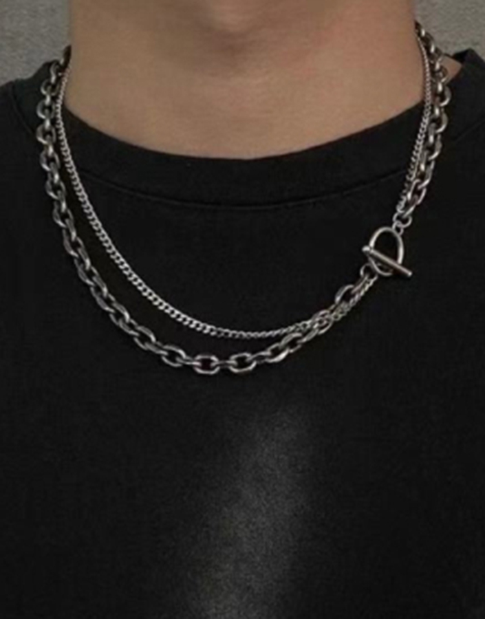 One-button Double Necklace