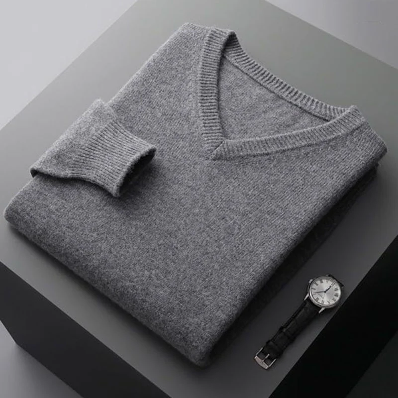 V Neck Business Wool Sweater