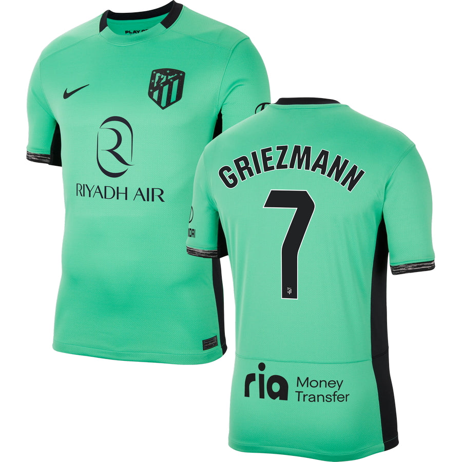 Atletico Madrid Antoine Griezmann 7 Third Shirt Top Kit 2023-2024