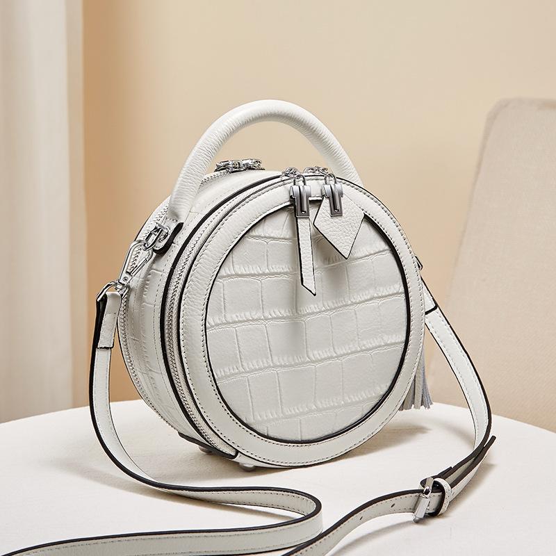 Leather Fashion Small Round Bag