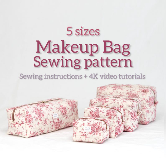 DIY Zip Makeup Bag Template Set - With Instructions
