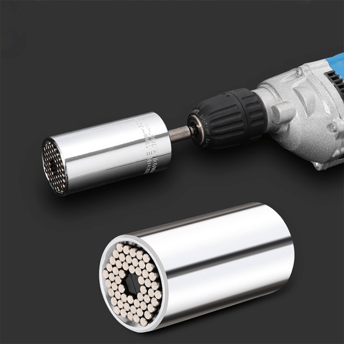 Adjustable Universal Socket with Power Drill Adapter: Unscrew Any Bolt