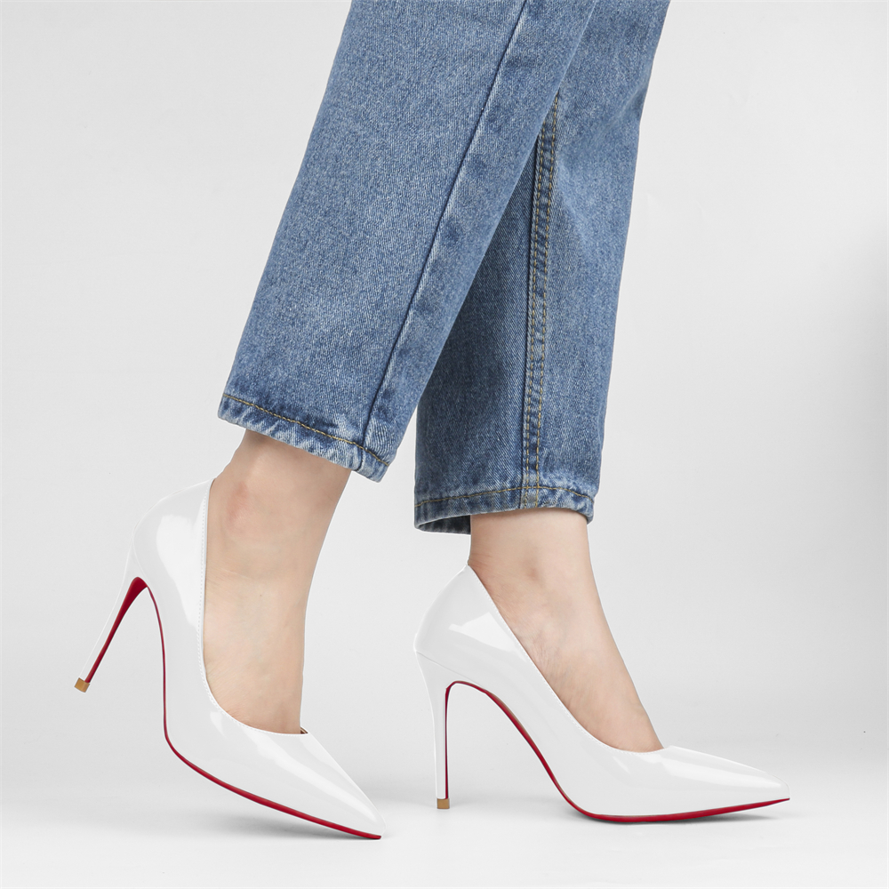 100mm High Heels Party Daily Wedding Pumps Patent Stilettos Red Bottoms ...