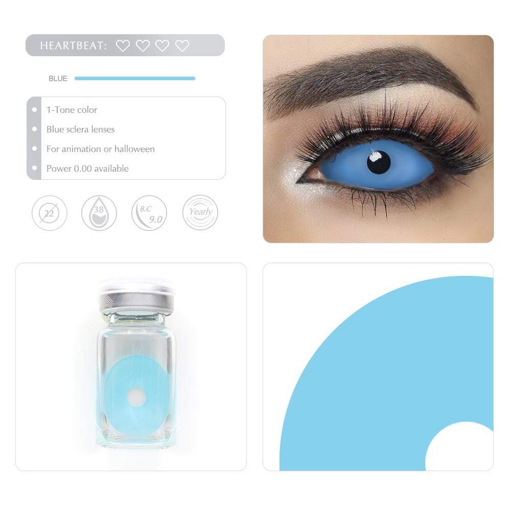 Blue Sclera Halloween Contacts