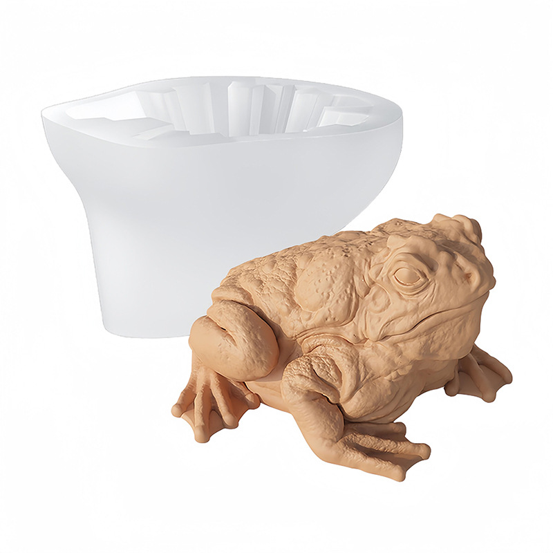 3D Simulation Toad Ornament Resin Mold | Realistic Craft Molds | CrazyMold