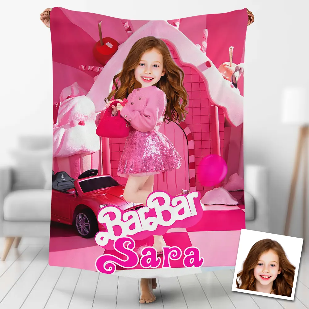 Custom Blankets Personalized Barbie Princess Blanket