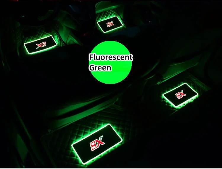 Car modified LED floor mat ambient light