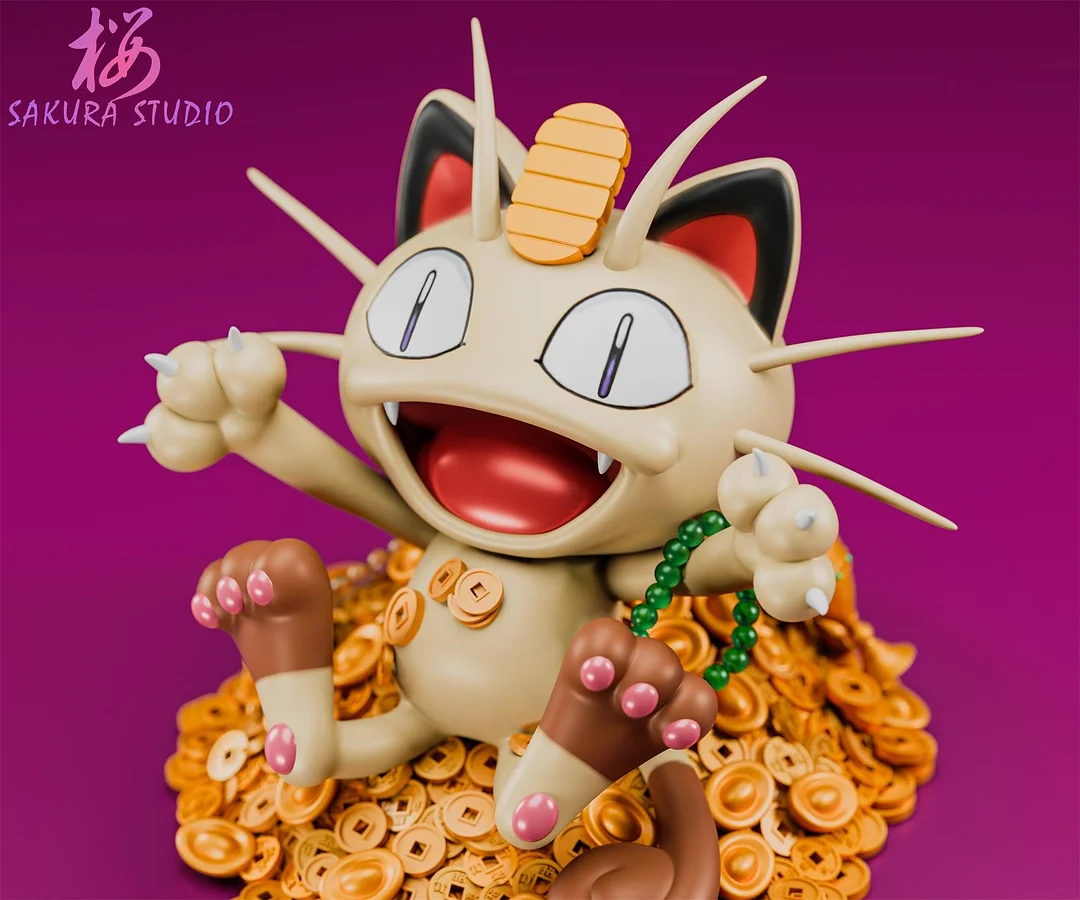 Lucky Meowth - Pokemon Resin Statue - SAKURA Studio