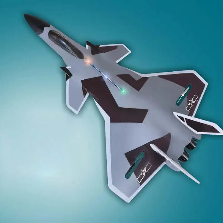 2.4GHz J20 RC Fighter Jet with Cool Lights - Remote Control Fixed-Wing ...
