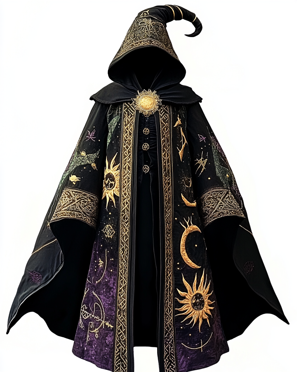 The moon and The stars long wizard cape 5806