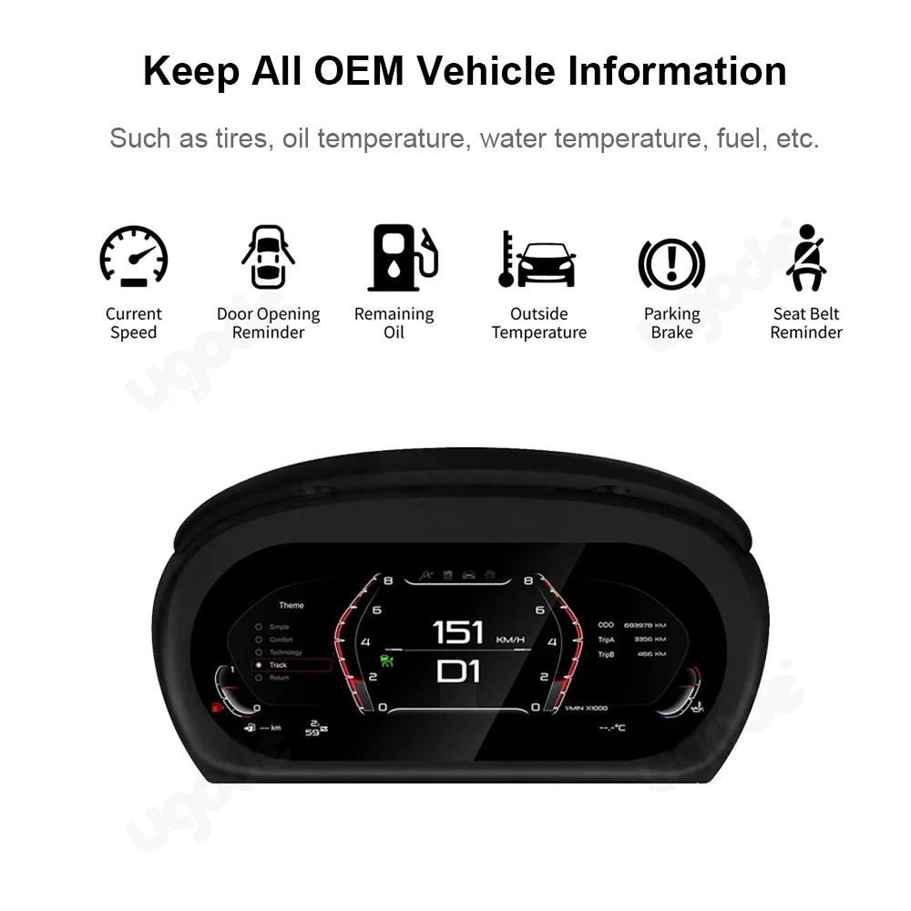 11" LCD Digital Cluster Instrument Speedometer Dashboard For BMW Z4 E89