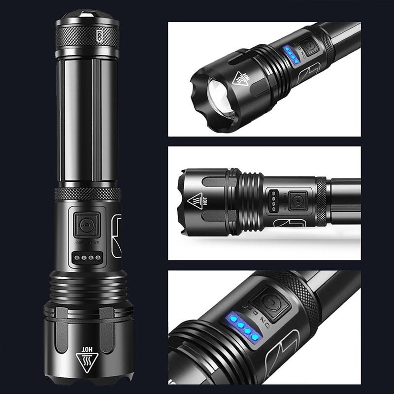 Waterproof Usb Rechargeable Glare Flashlight