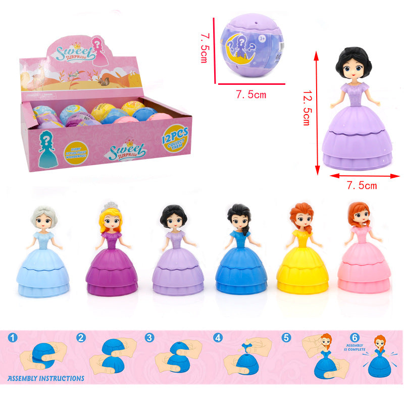 Saker® Princess Mystery Ball Toy Set, Mystery Bags Toys 6 Styles ...