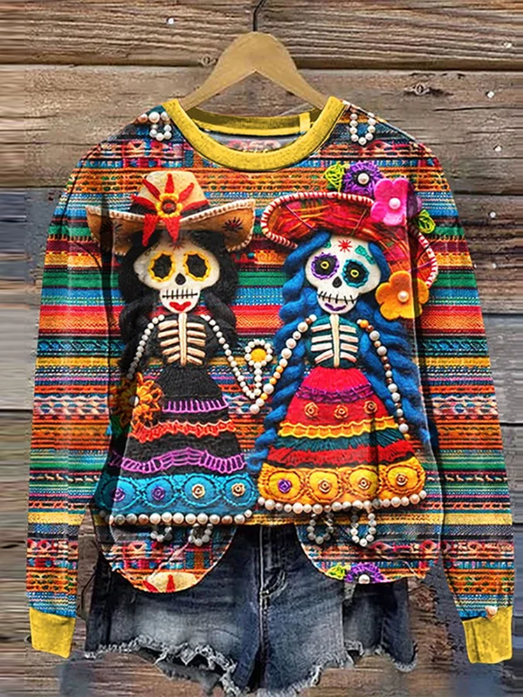 Mexican Sugar Skeleton Couple Catrina Day Of The Dead Inspired Art ...