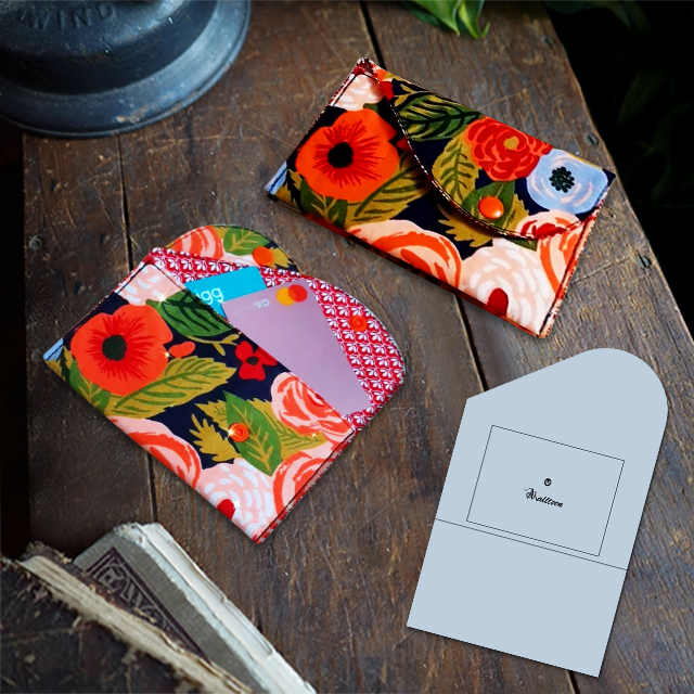 Double Sided Wallet Sewing Template - Include Instructions