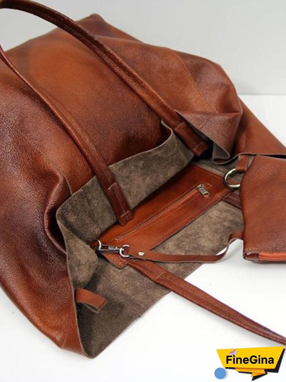 FineGina Split-Joint Tote Shoulder Bags Handbags