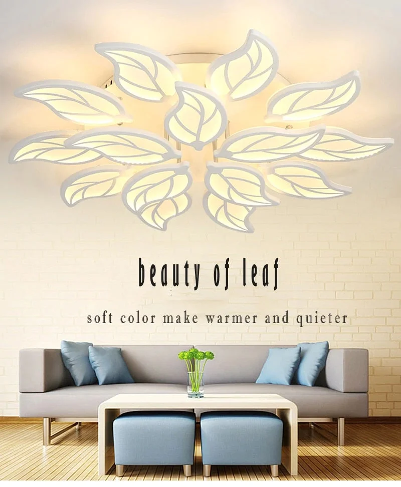 New Style Led Ceiling Light Leaf-shape For Living Room Study Room ...