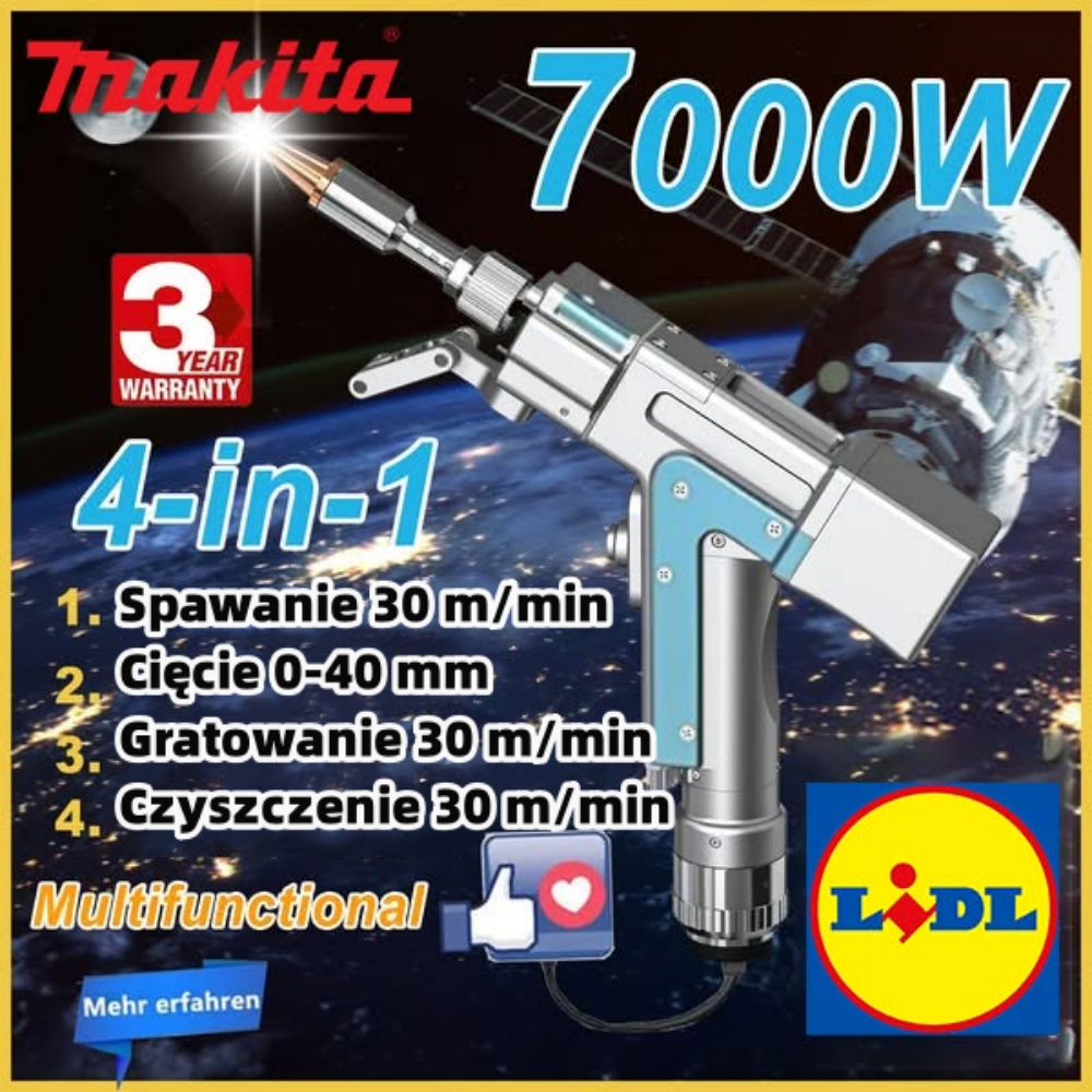Innowacyjny przenośny pistolet spawalniczy Makita 9000 W 4 w 1 (spawanie + czyszczenie + cięcie ...