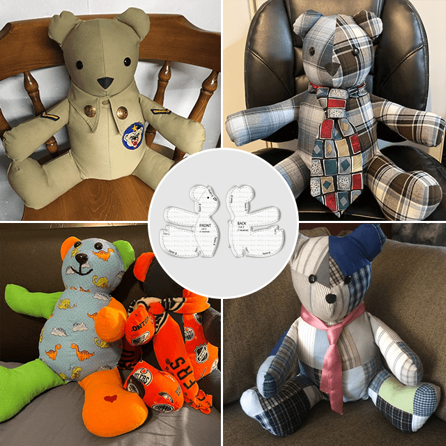 Simple Memory Bear Template Set - With Instructions