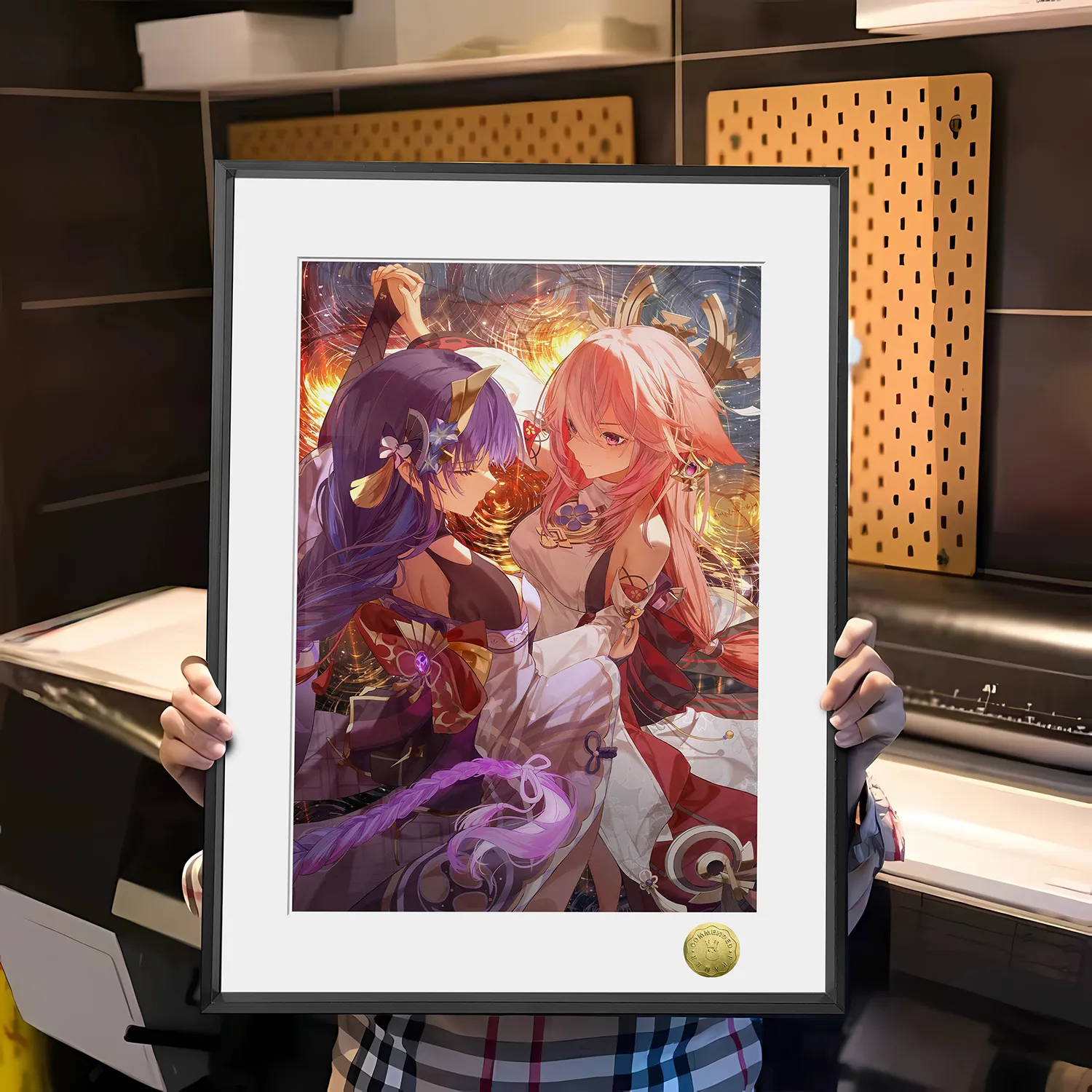 A3 & 4K Size Raiden Shogun & Yae Miko Dancing Together Decorative ...