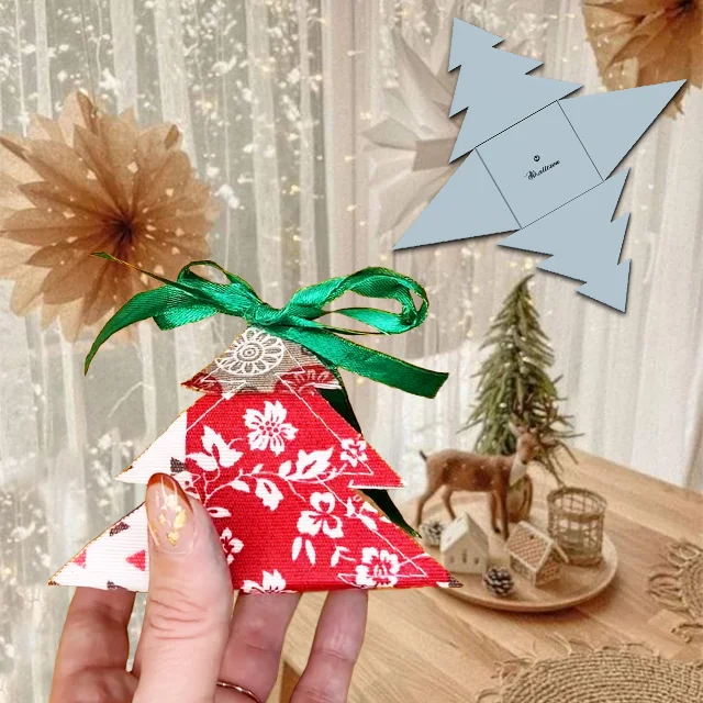 Christmas Tree Gift Box Template Set - With Instructions