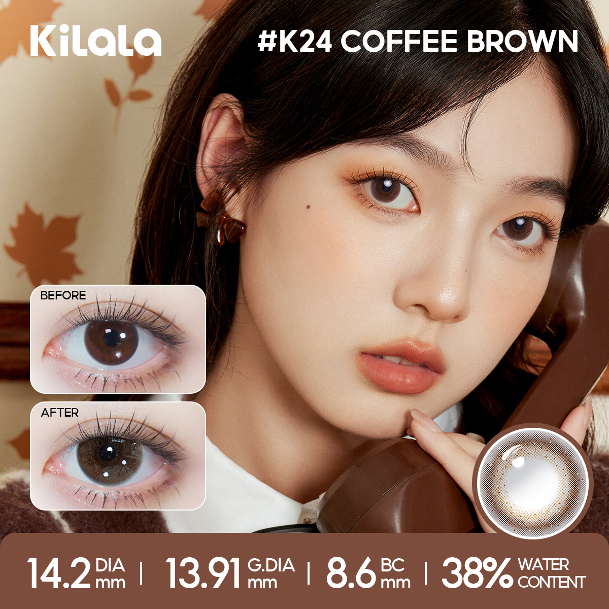 Kilala K24 Coffee Brown Contact Lenses