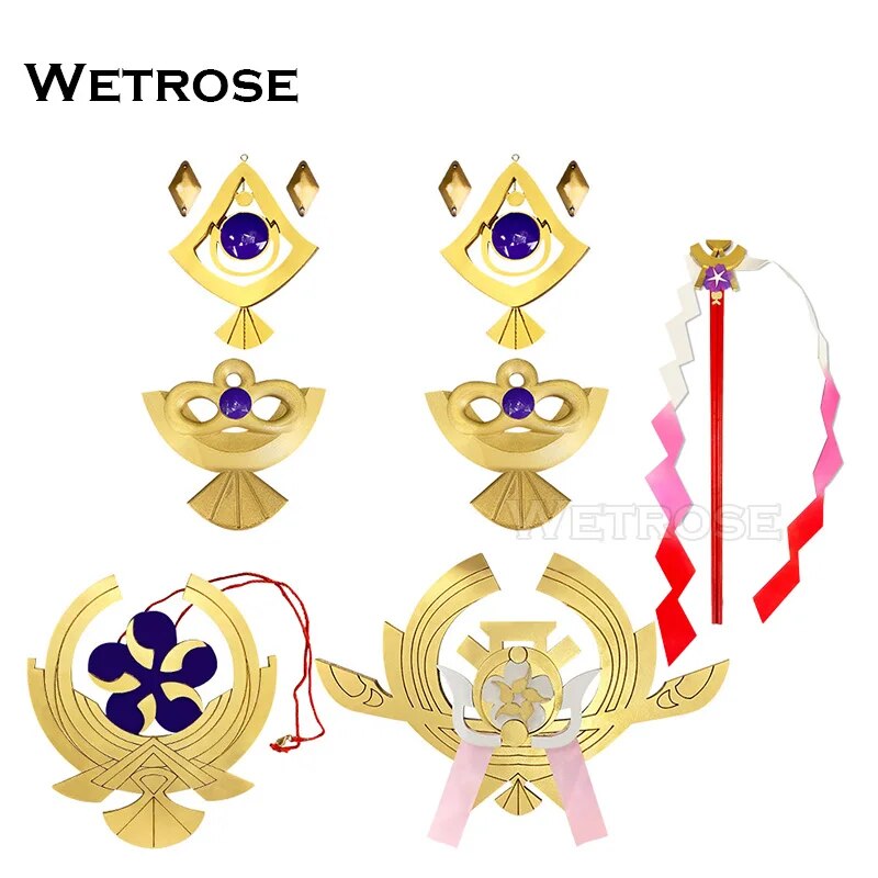 [Wetrose] In Stock Yae Miko Cosplay Props Accessory Staff Weapon Model ...